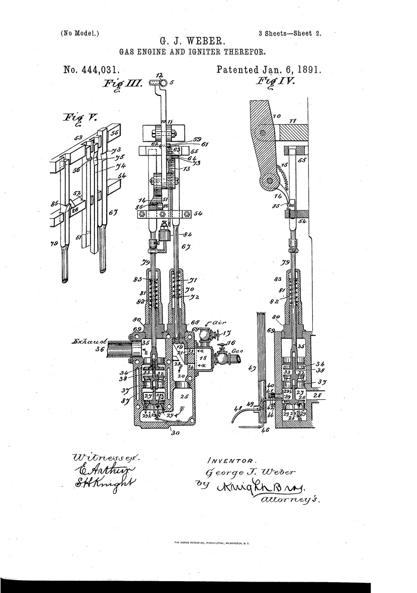Patent Page: Gearless Weber Inverted Vertical - Gas Engine Magazine